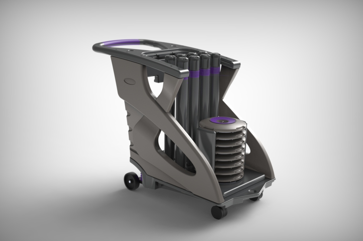 Multi-cart Transport Trolley - Dark Grey with Purple Trim, 95kg ...