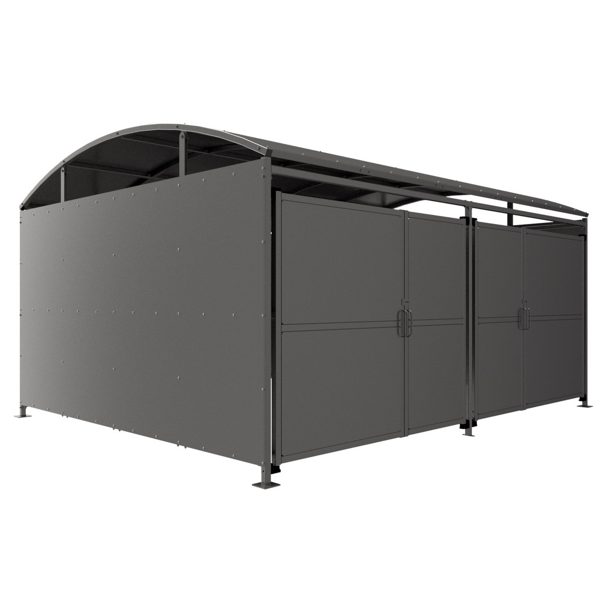 YM2 Shelter with lockable Gates, Ideal for Recycling & Bins - Extension ...