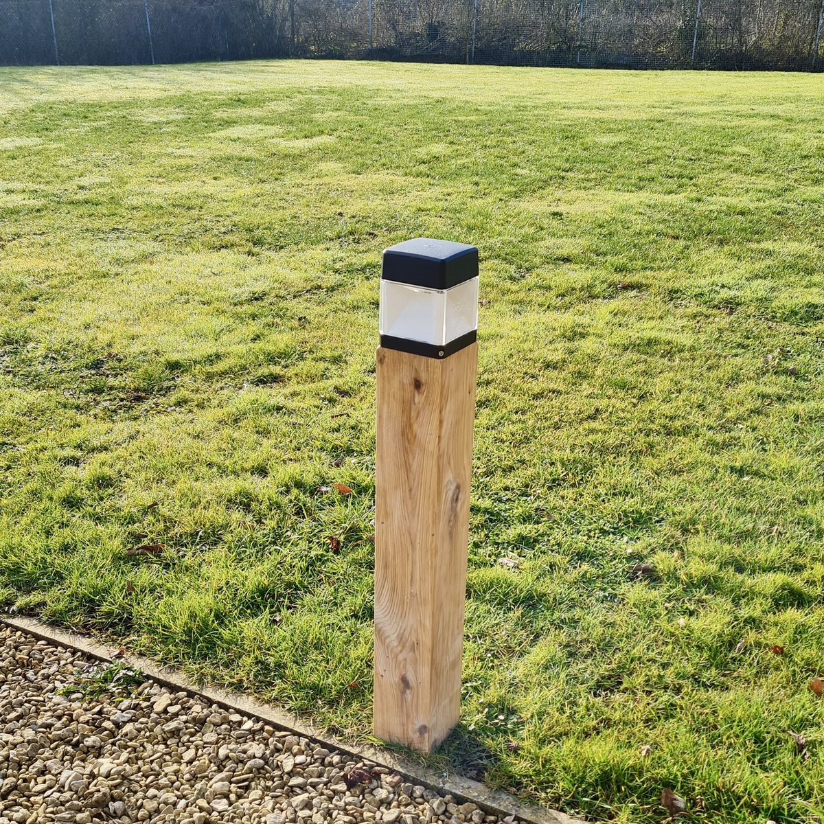 Shoreham LED Wood Bollard: Eco-Friendly in Larch or Oak 360° Light ...