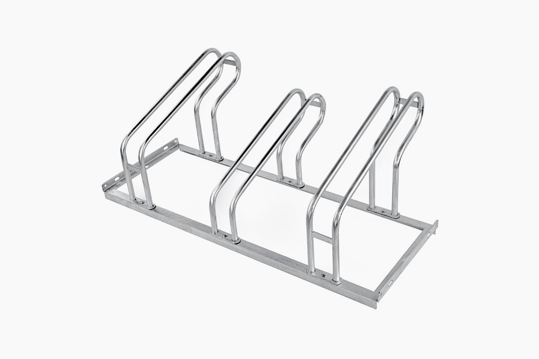 Single-Sided Bicycle Rack: Space-Saving Parking (2-6 Bikes) Galvanised ...