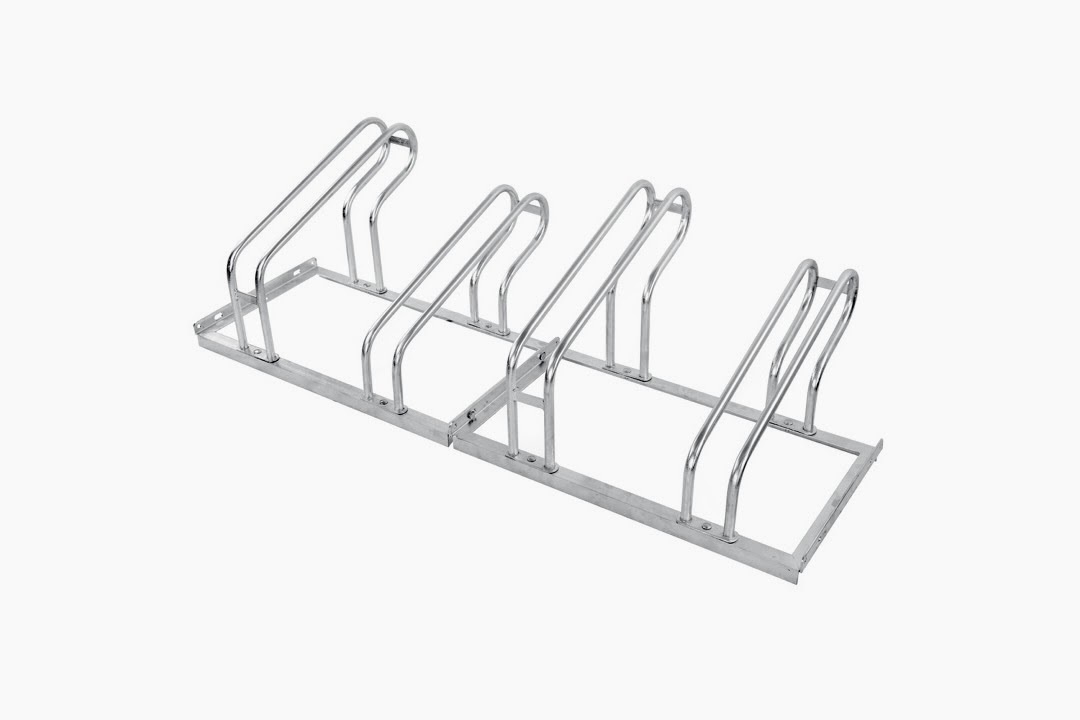 Single-Sided Bicycle Rack: Space-Saving Parking (2-6 Bikes) Galvanised ...