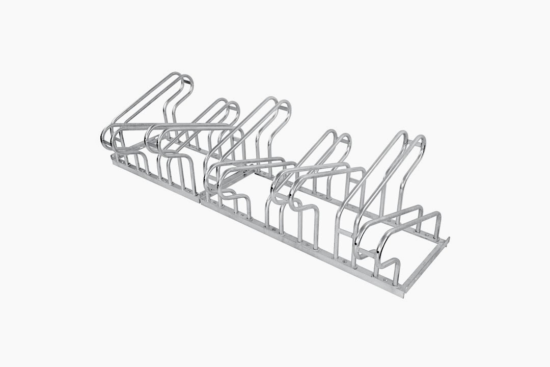 Dual-Sided City Bicycle Rack: Flexible Parking (6-12 Bikes) Galvanised ...