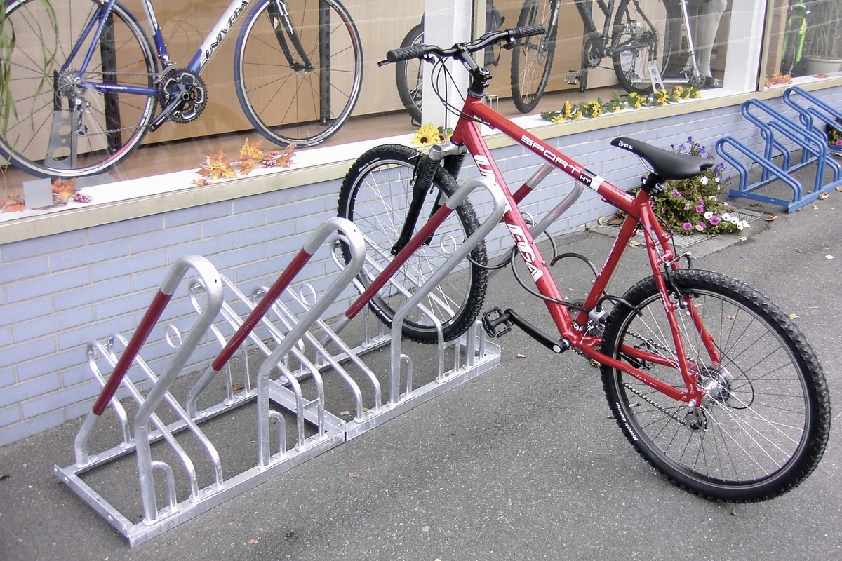 Hybrid City Bicycle Rack (2-6): Supports High Hoop Parking Robust ...