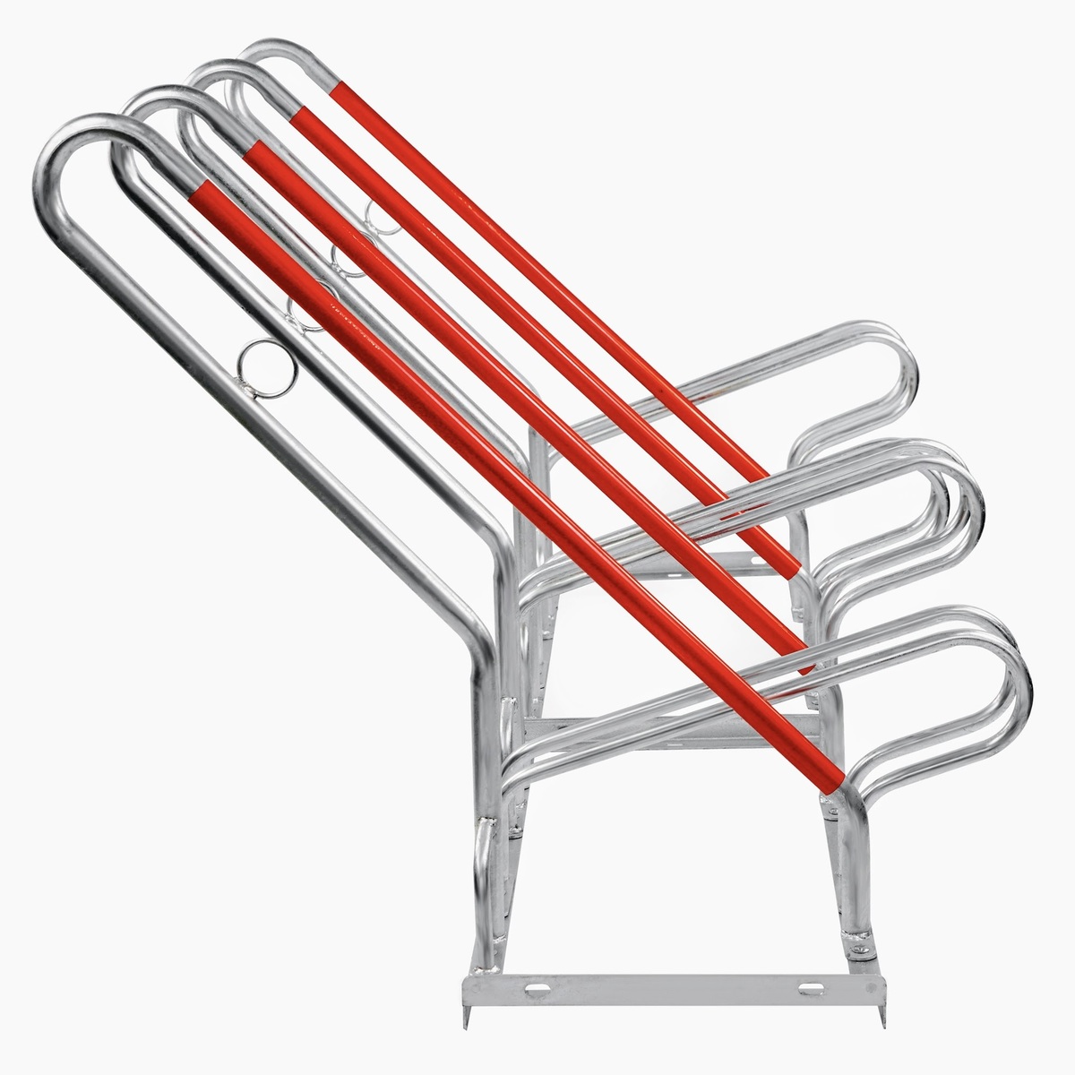 Hybrid City Bicycle Rack (2-6): Supports High Hoop Parking Robust ...