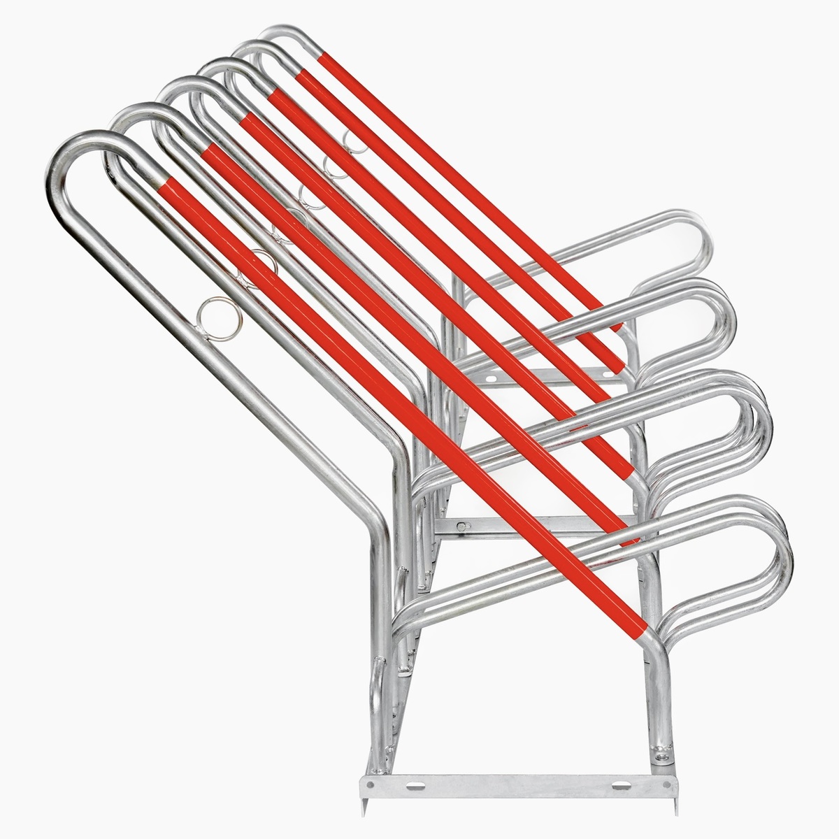 Hybrid City Bicycle Rack (2-6): Supports High Hoop Parking Robust ...