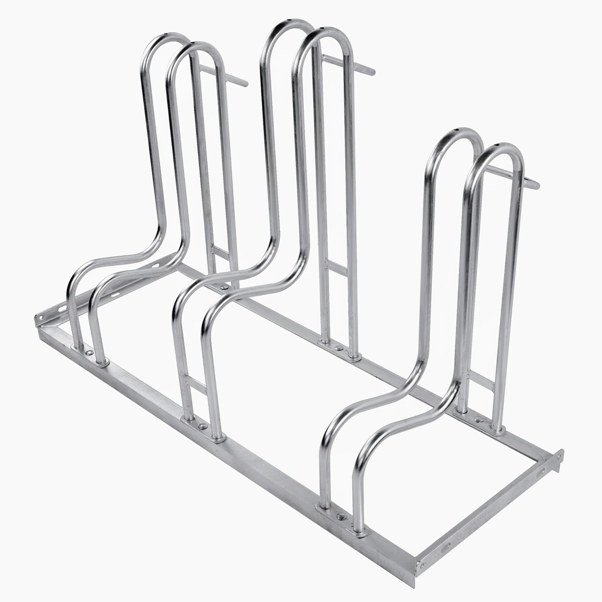 Tall Wheel Single-Side Bike Rack: Efficient Parking (2-6 Bicycles) Galv ...