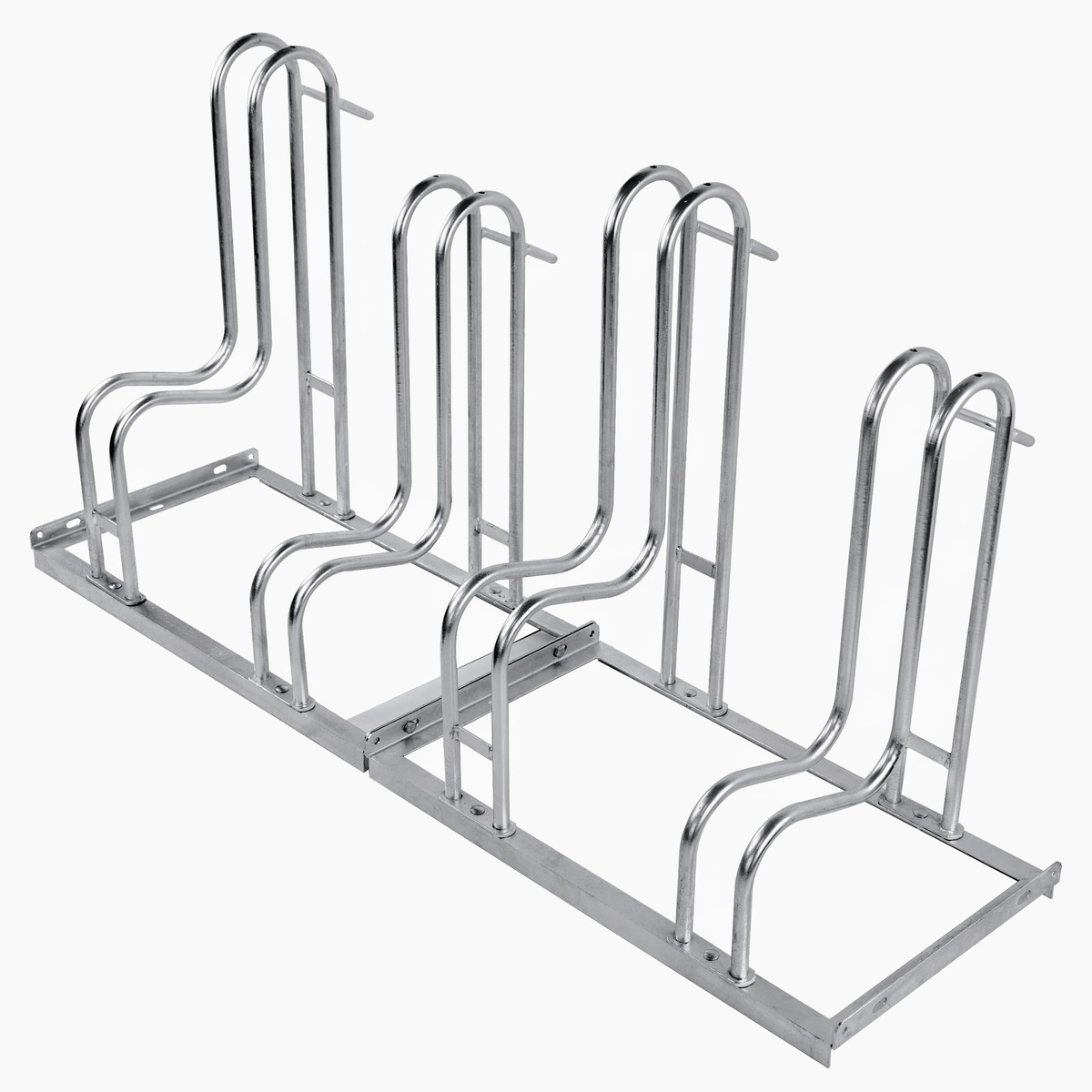 Tall Wheel Single-Side Bike Rack: Efficient Parking (2-6 Bicycles) Galv ...