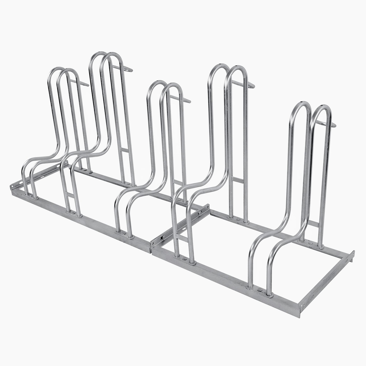 Tall Wheel Single-Side Bike Rack: Efficient Parking (2-6 Bicycles) Galv ...