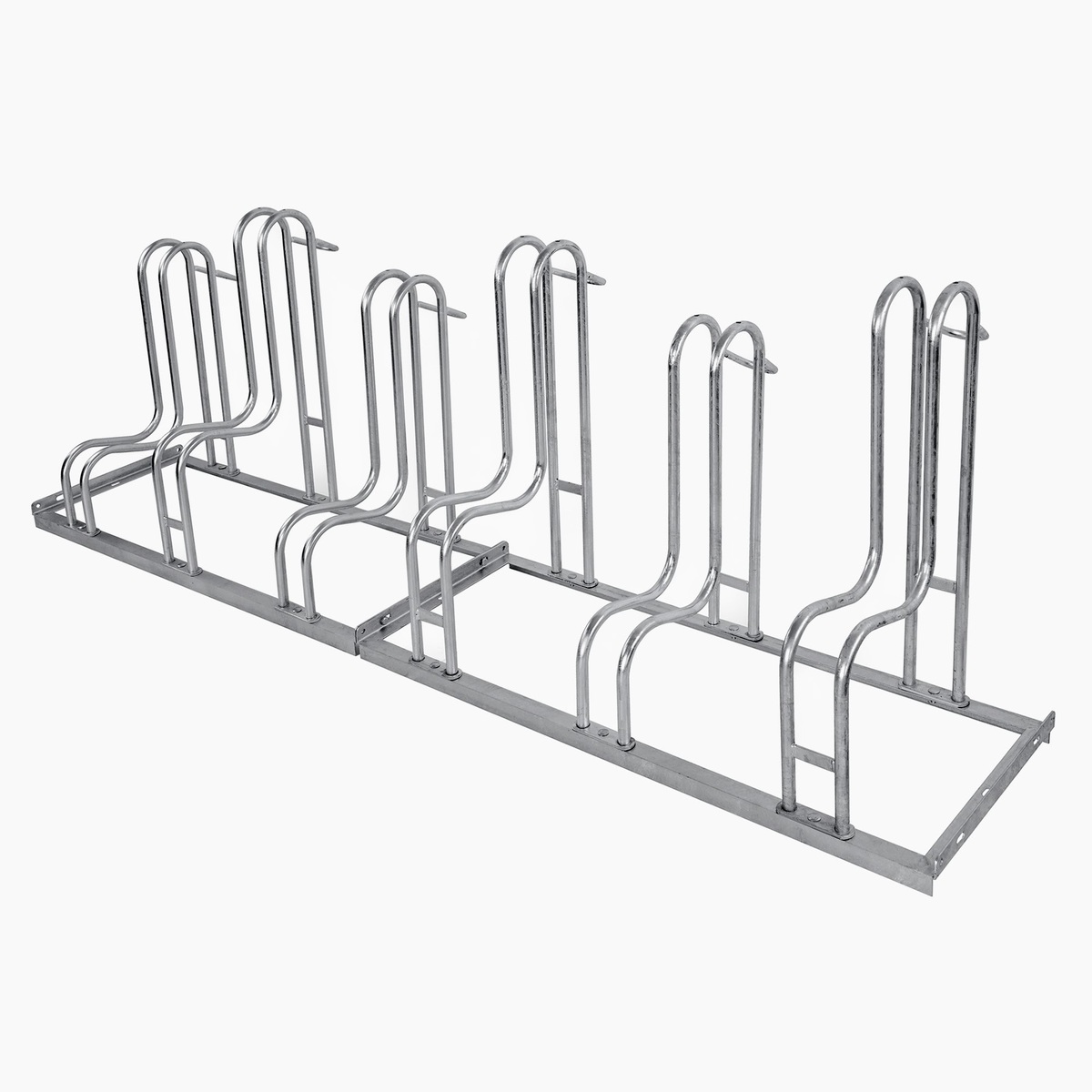 Tall Wheel Single-Side Bike Rack: Efficient Parking (2-6 Bicycles) Galv ...