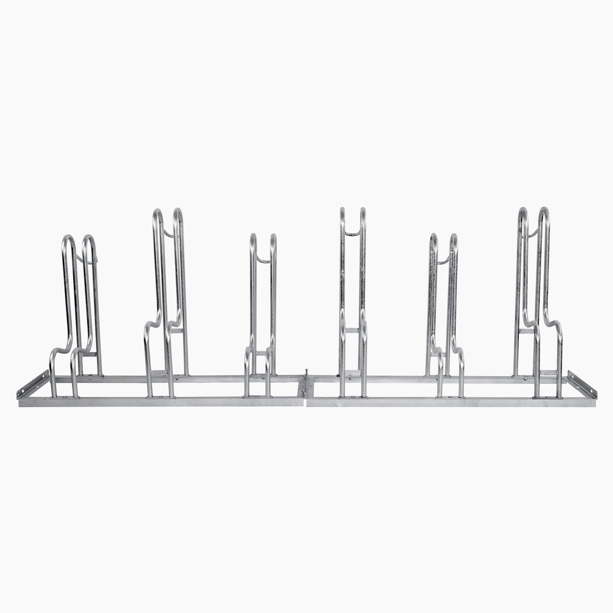 Tall Wheel Single-Side Bike Rack: Efficient Parking (2-6 Bicycles) Galv ...