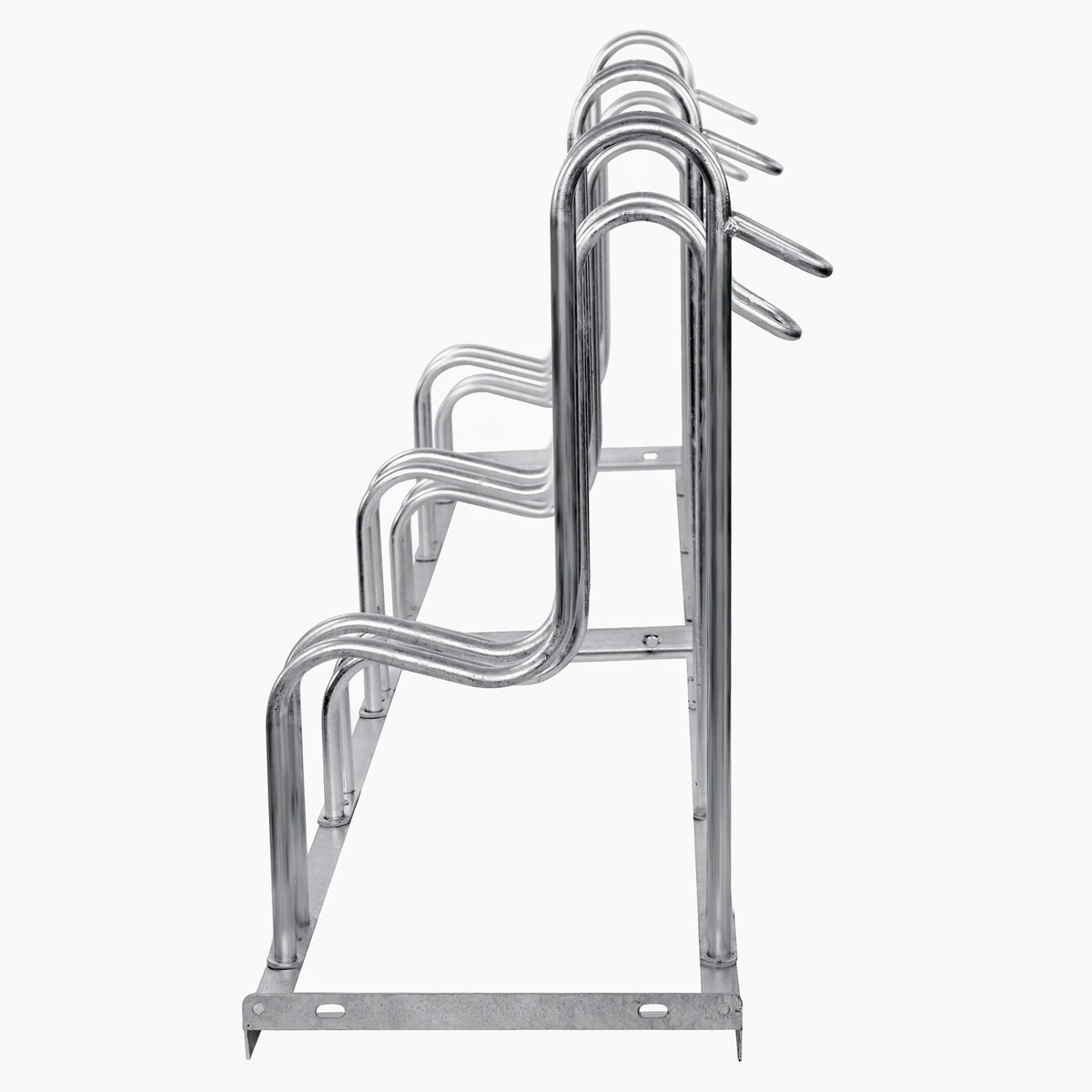 Tall Wheel Single-Side Bike Rack: Efficient Parking (2-6 Bicycles) Galv ...