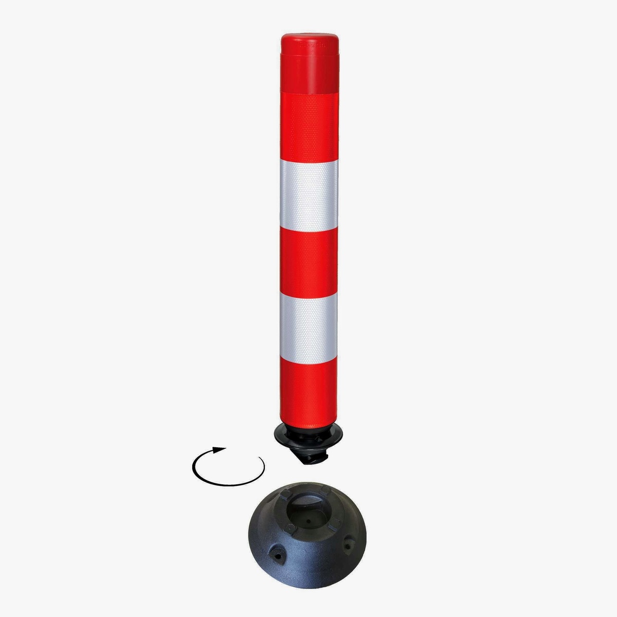 Self-Righting Post: (Hi-Viz ) Red/White & 3 Height Choices Flexible ...